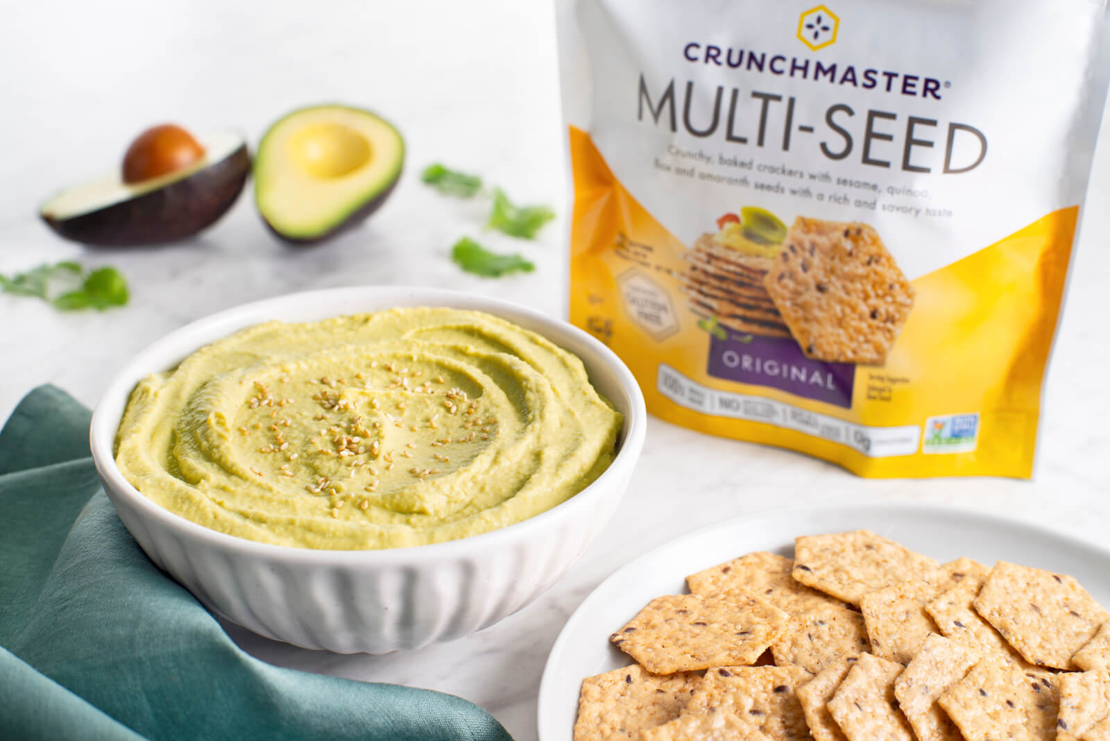 Creamy Avocado Hummus - Crunchmaster
